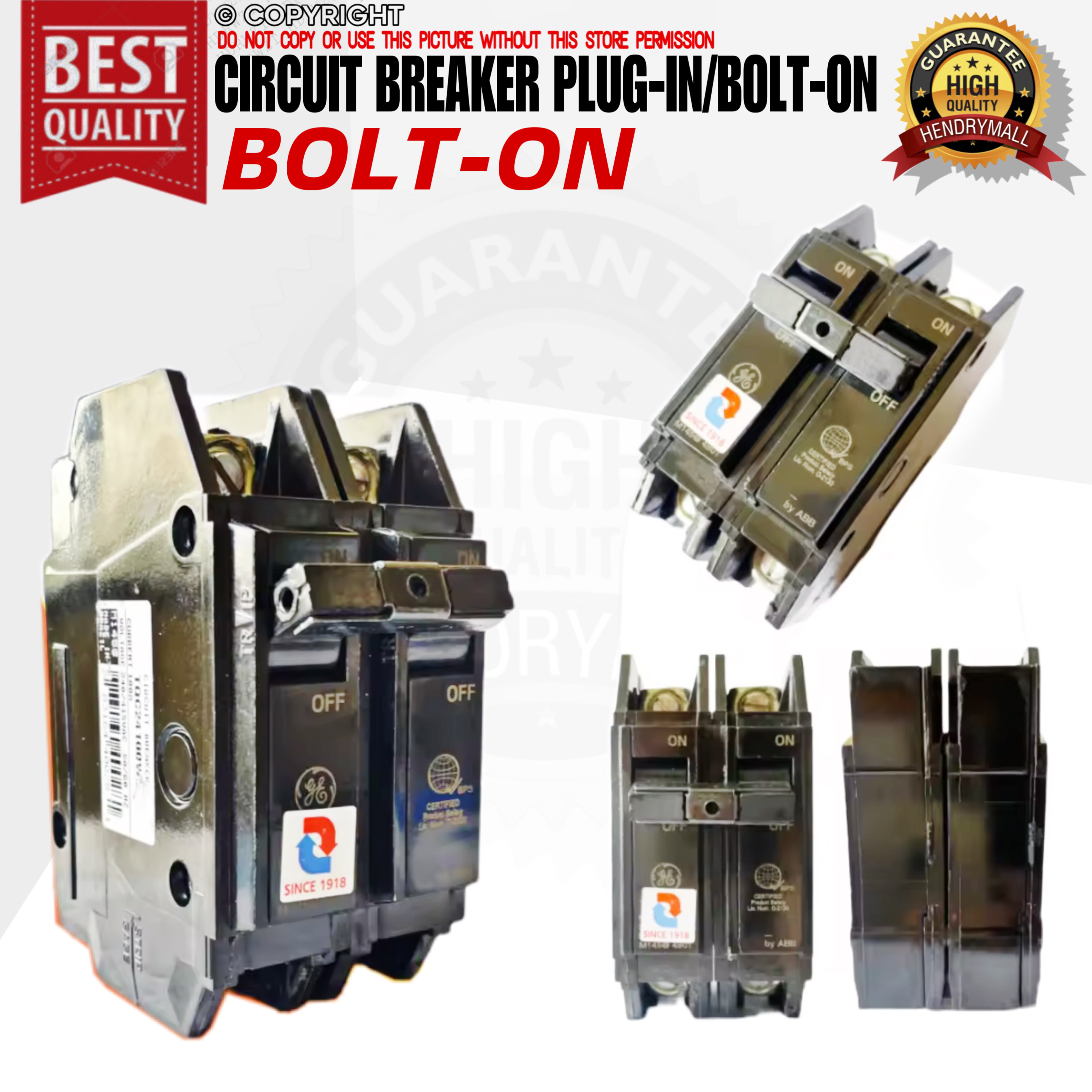 ORIGINAL GE HEAVY DUTY PLUG IN / BOLT ON CIRCUIT BREAKER ( 15Amp / 20Amp / 30Amp / 40Amp / 60Amp ...