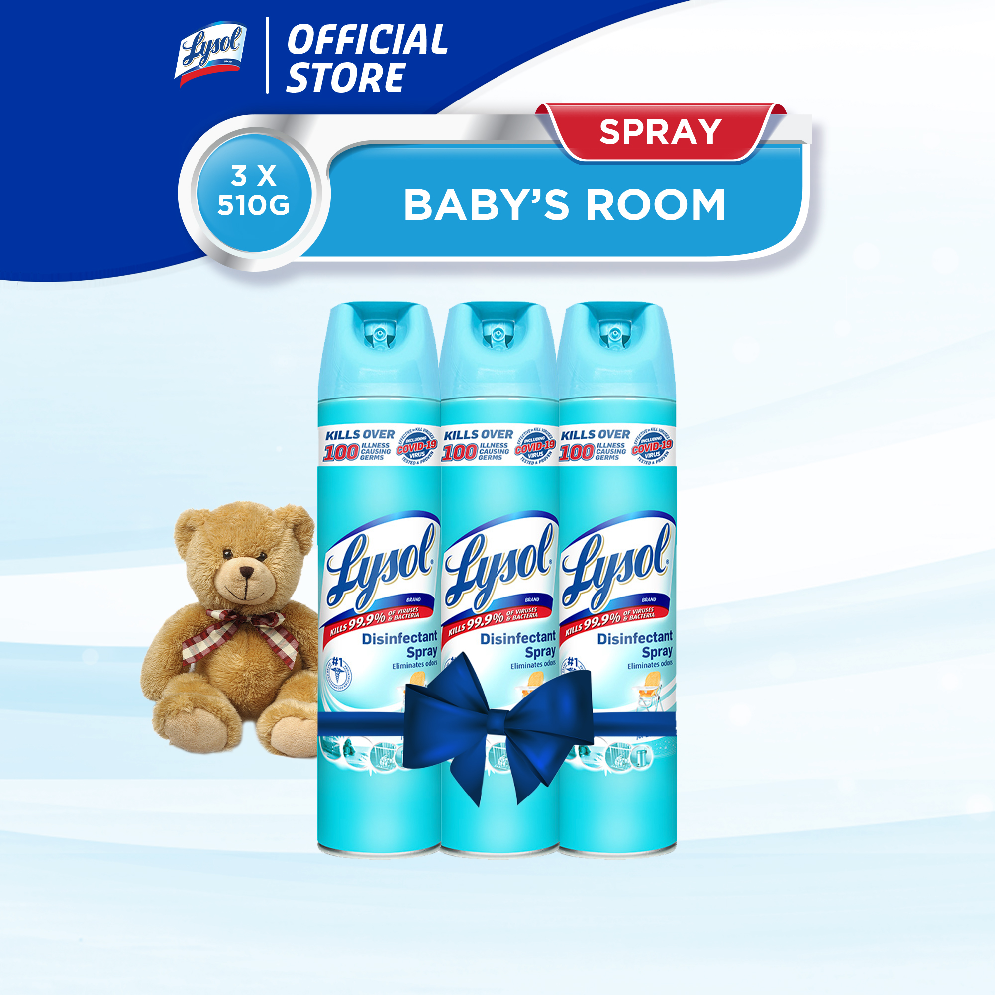 Lysol Disinfectant Spray For Baby's Room 510g Set of 3 | Lazada PH