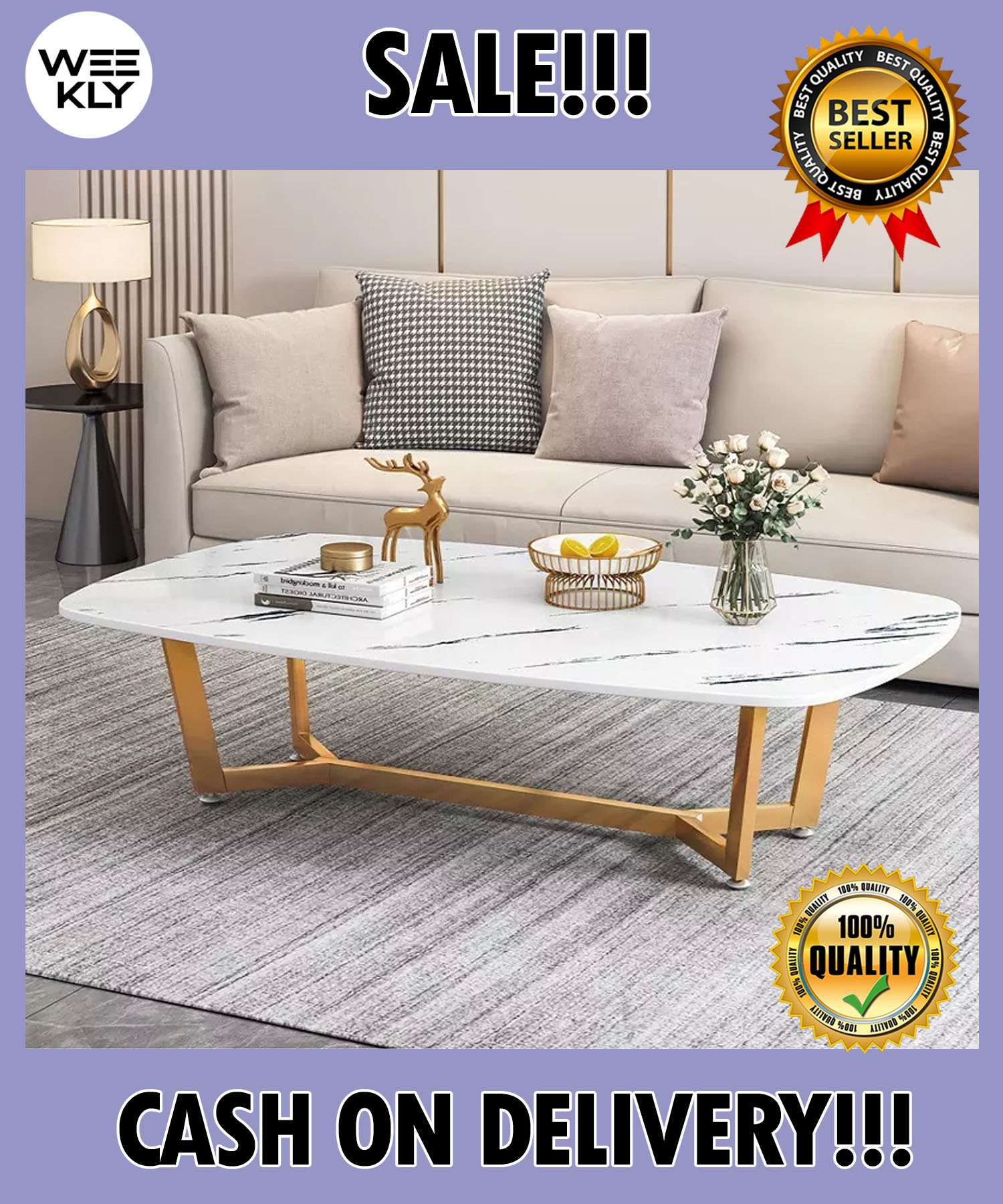 Classy Marble Center Table Simple Modern Creative Living Room Coffee ...