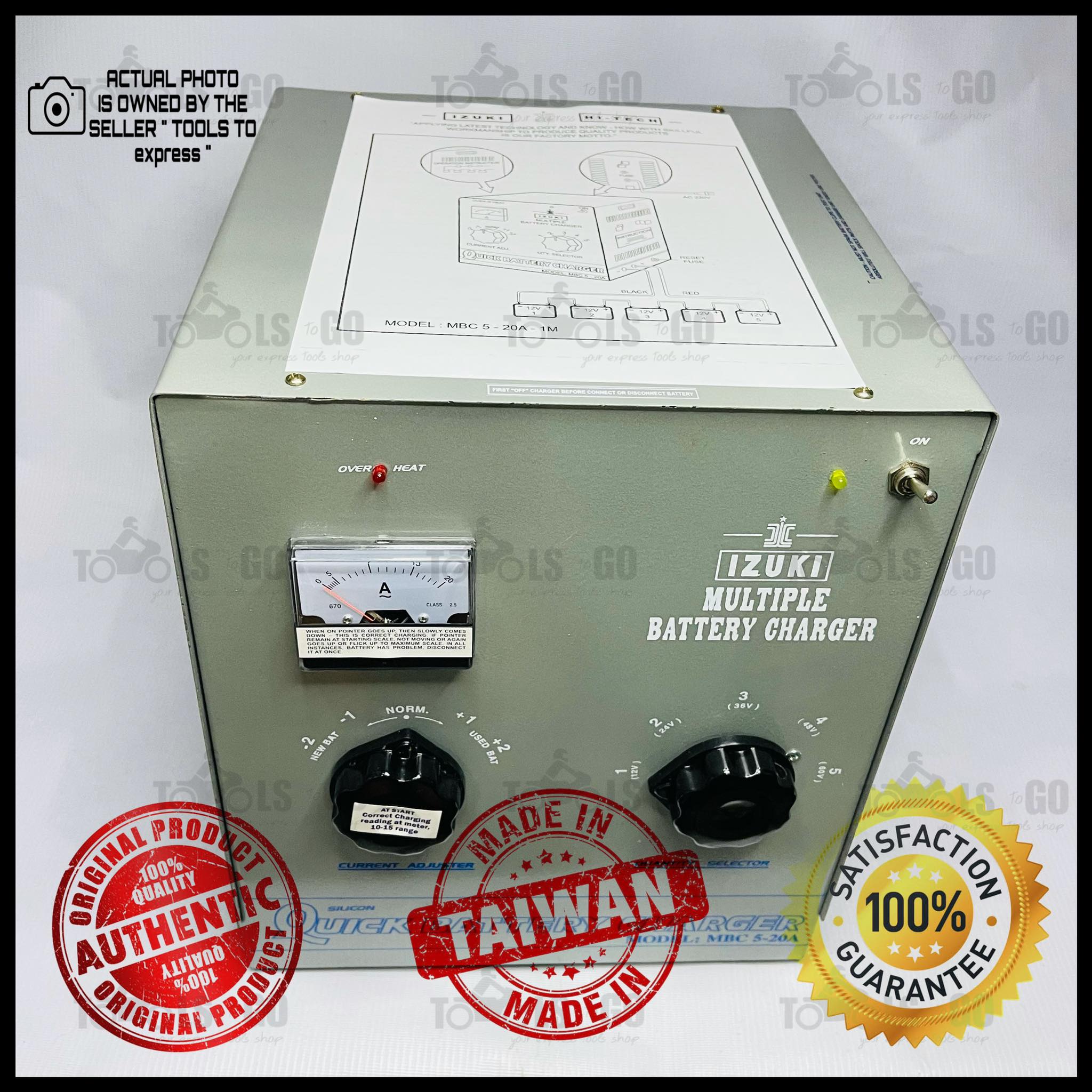 IZUKI HEAVY DUTY MULTIPLE BATTERY CHARGER 12v to 60v | Lazada PH