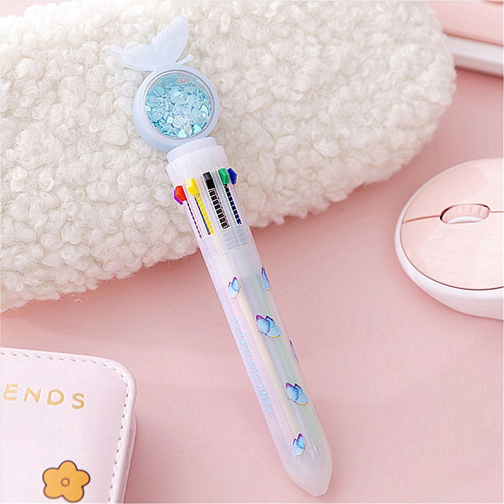 SUMPTUOUS 10 Colors Cute Colorful Refill School Office Supply Butterfly ...