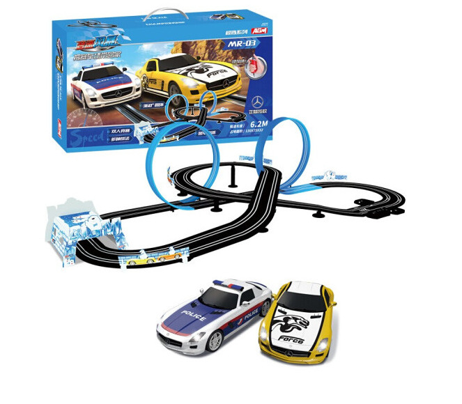 Electric Two-person Race Car 360° Hot Wheels Race Track Set Kids Toy ...