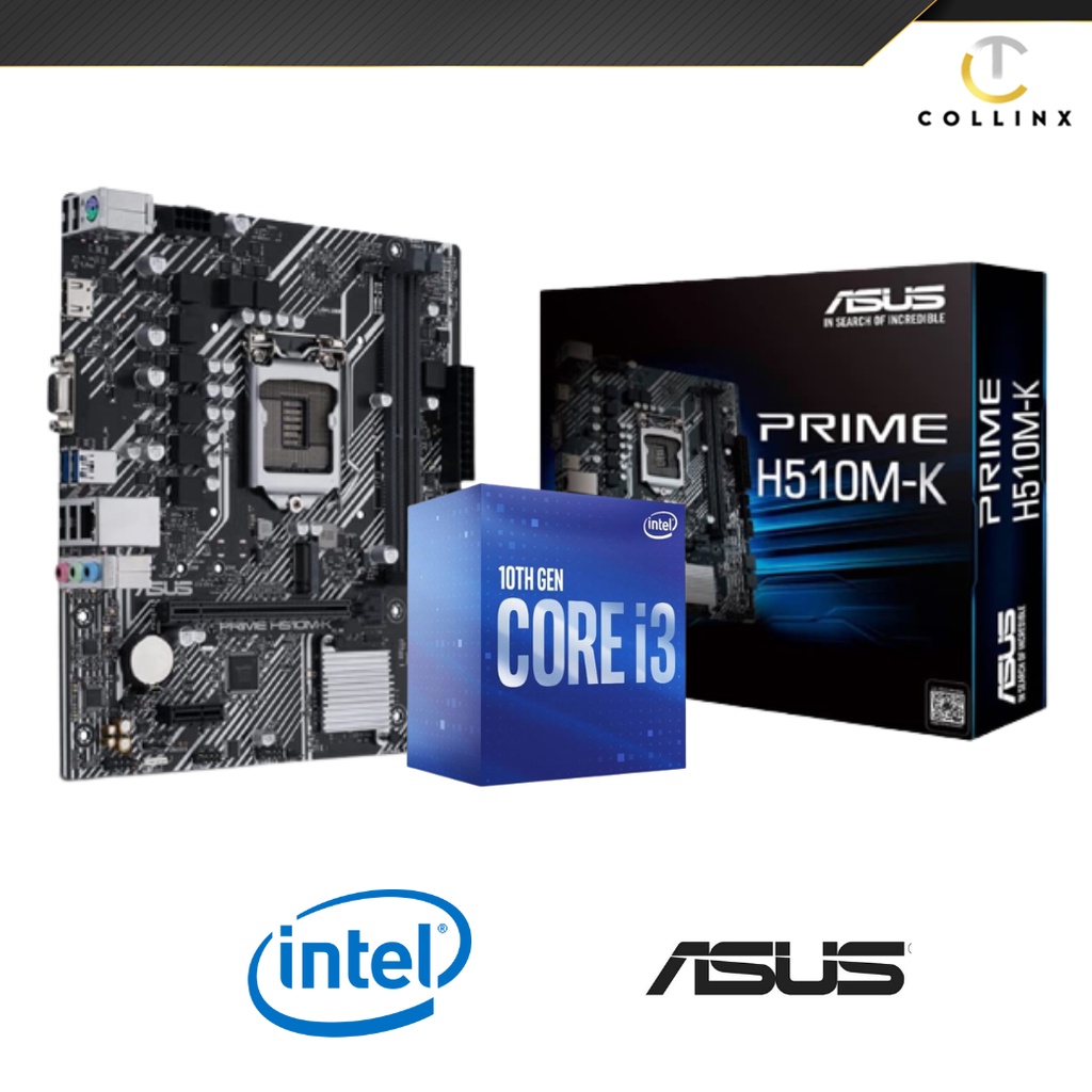 Intel i3-10100 10th Gen Processor with H510M Motherboard | 3.6 GHz 4 ...