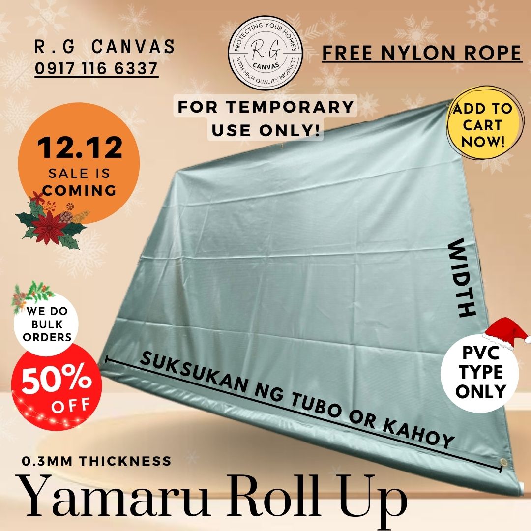 6x8FT ORIGINAL YAMARU ROLL UP & DOWN 100% WATERPROOF TRAPAL LONA TOLDA ...