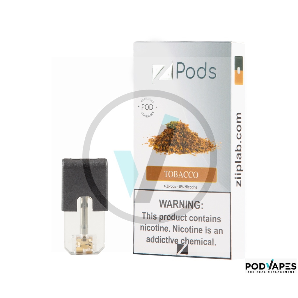 VAPE PODVAPES ZiiP J Pods – Tobacco Ziip and Juul Compatible 5 50mg/ml ...