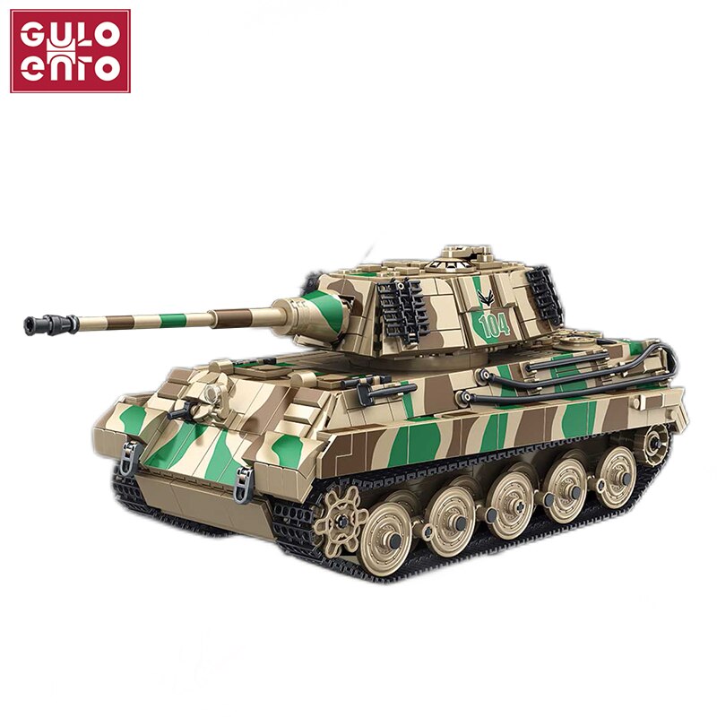 Panzer Tiger II Heavy Tank Military Building Blocks WW2 German Armored ...