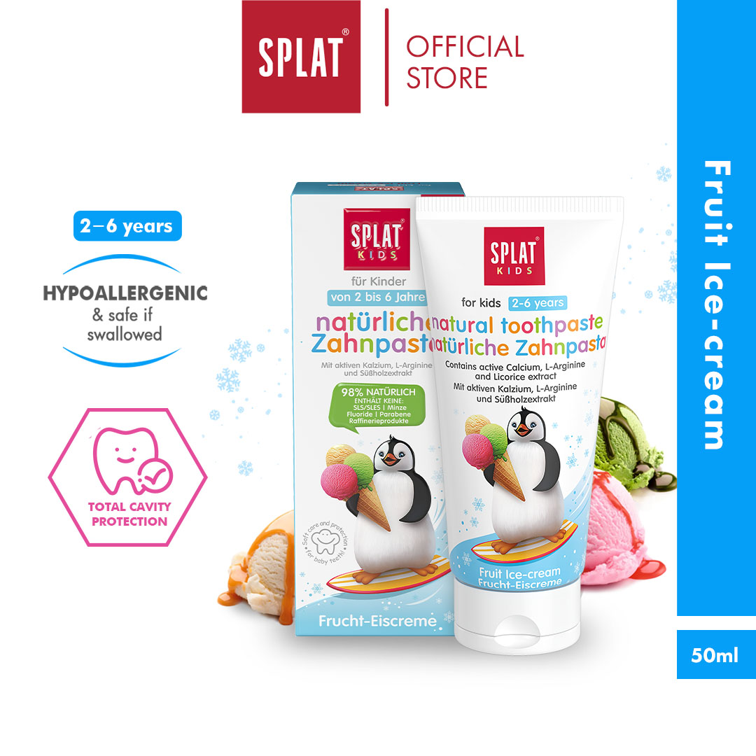 SPLAT Kids Series Fruit Icecream Toothpaste (Ages 2-6) (50 ML) | Lazada PH
