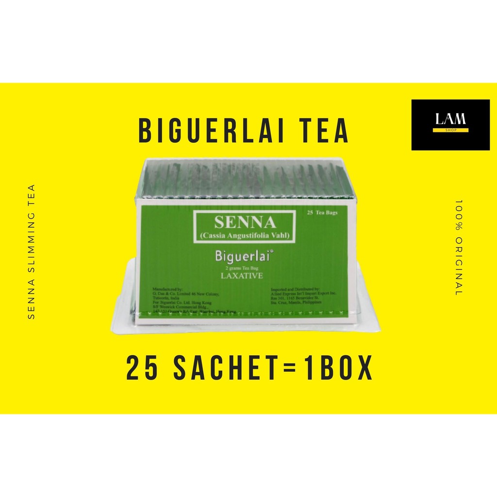 Biguerlai Senna Laxative Slimming Tea 2g 25 sachets 1box Bigerlai tea ...