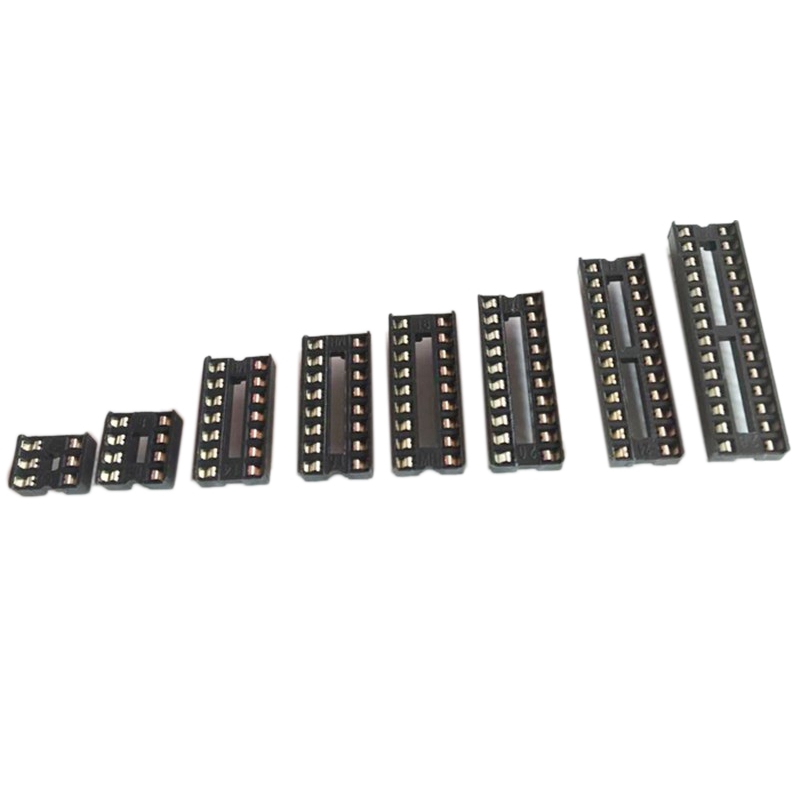 66Pcs DIP IC Sockets Adaptor Solder Type Socket Kit 6,8,14,16,18,20,24 ...
