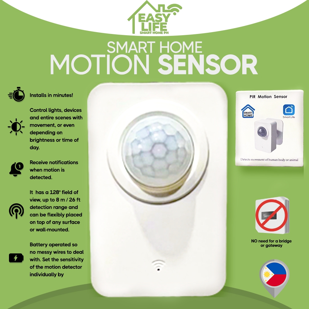 Easylife Smart Wi-Fi Motion Sensor - PIR Motion Detector Notifies and ...