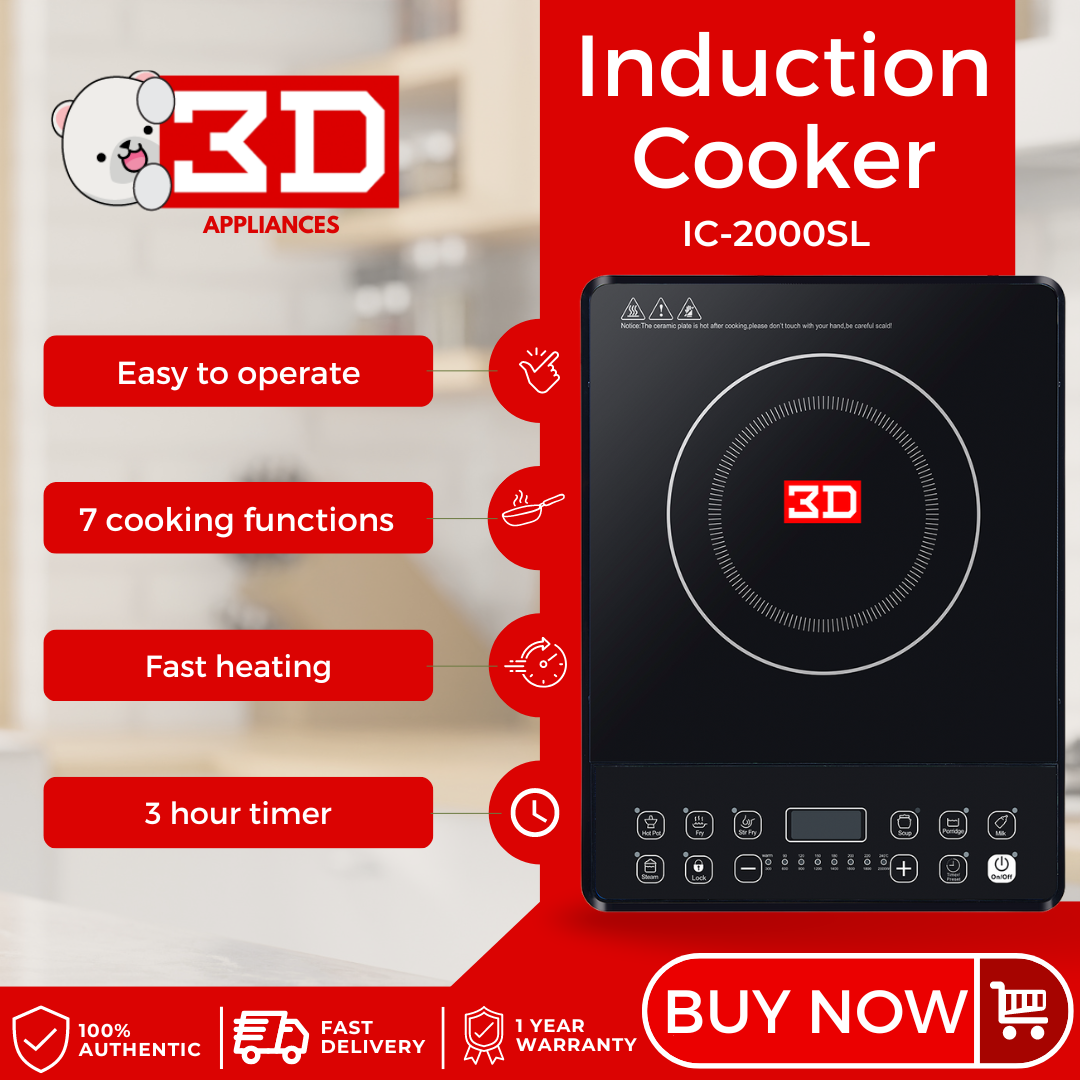 3D Induction Cooker IC-2000SL with Free Cooking Pot | Lazada PH