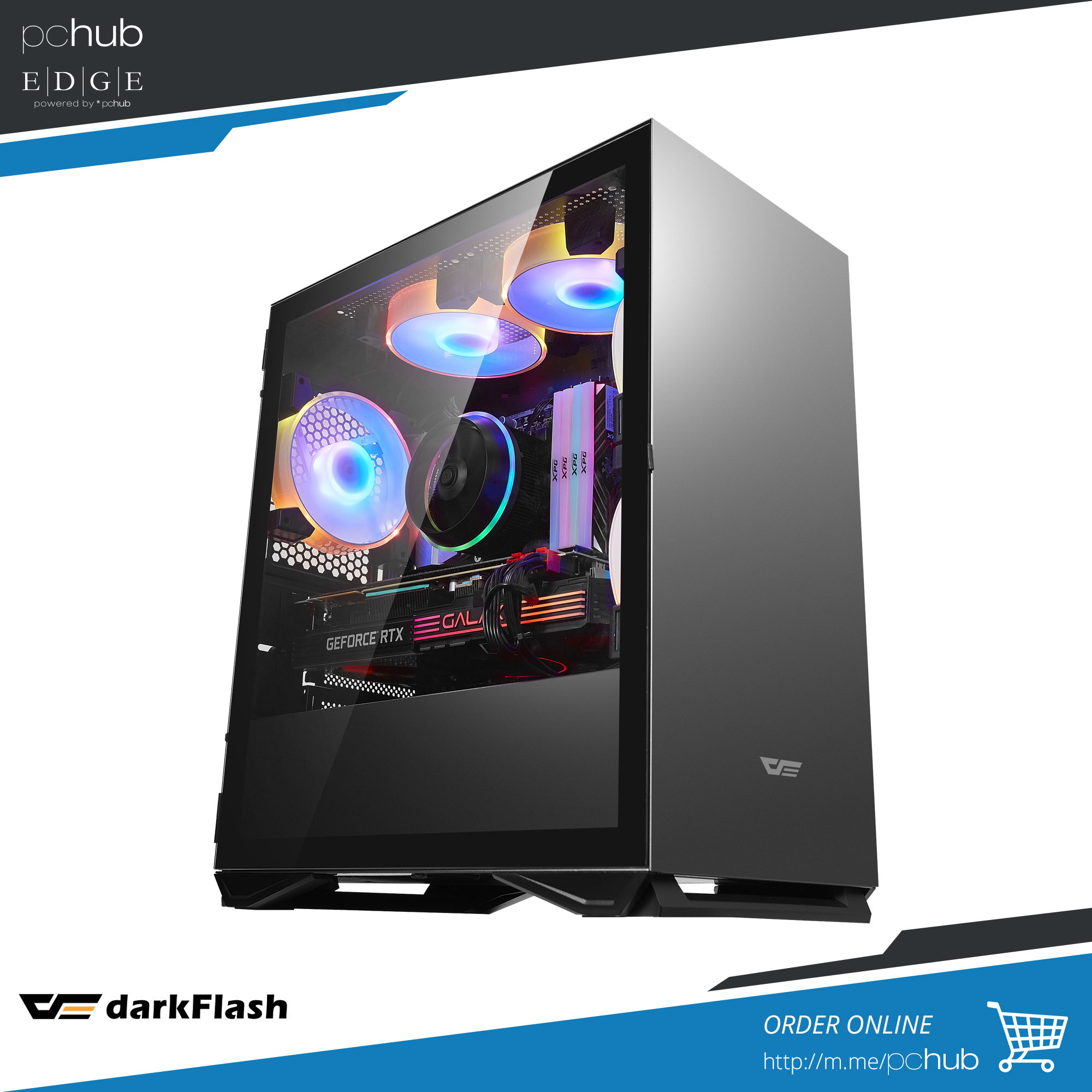 darkFlash DLM22 TG, mATX, black | Lazada PH