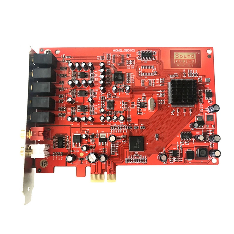 PCI-E Computer Built-in Sound Card 5.1 Channel Small Card SB0105 DSP ...