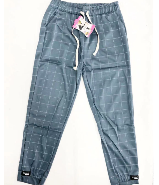 KOREAN CHECKERED JOGGER CANDY PANTS GOOD7 JAGGER FOR WOMEN ELASTICATED ...