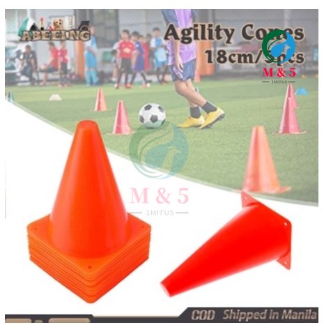 18cm Plastic Agility Cones Soccer Cones Traffic Cone Sport Training ...