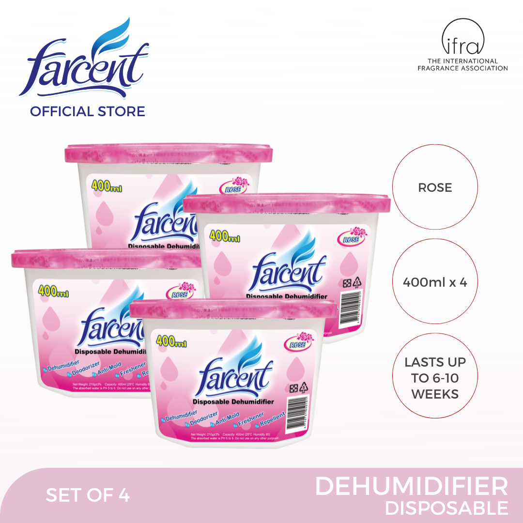 Farcent Disposable Dehumidifier - Rose Set of 4 (400ml each) | Lazada PH