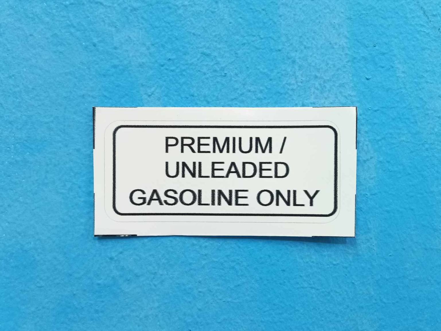 Premium/ Unleaded gasoline sticker for gas door | Lazada PH