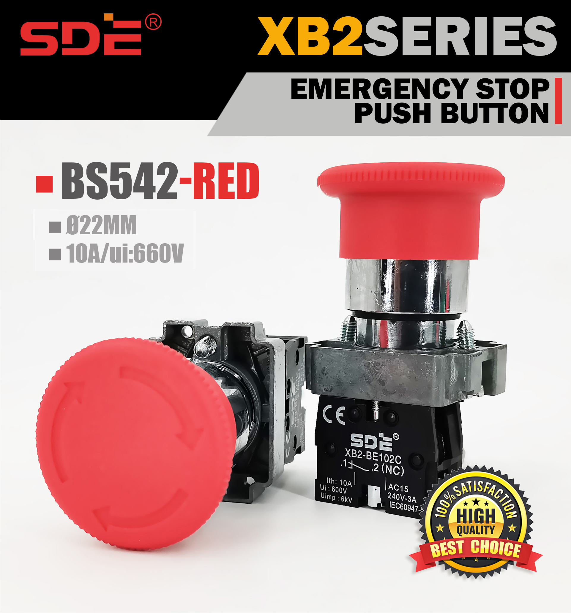 SDE EMERGENCY STOP PUSH BUTTON (XB2 SERIES) | Lazada PH