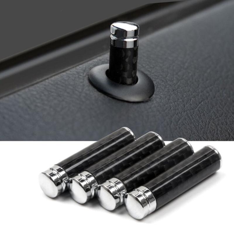 Car Door Pin Lock Lifting Bolt Trim Carbon Fibre For Mercedes Benz A C ...