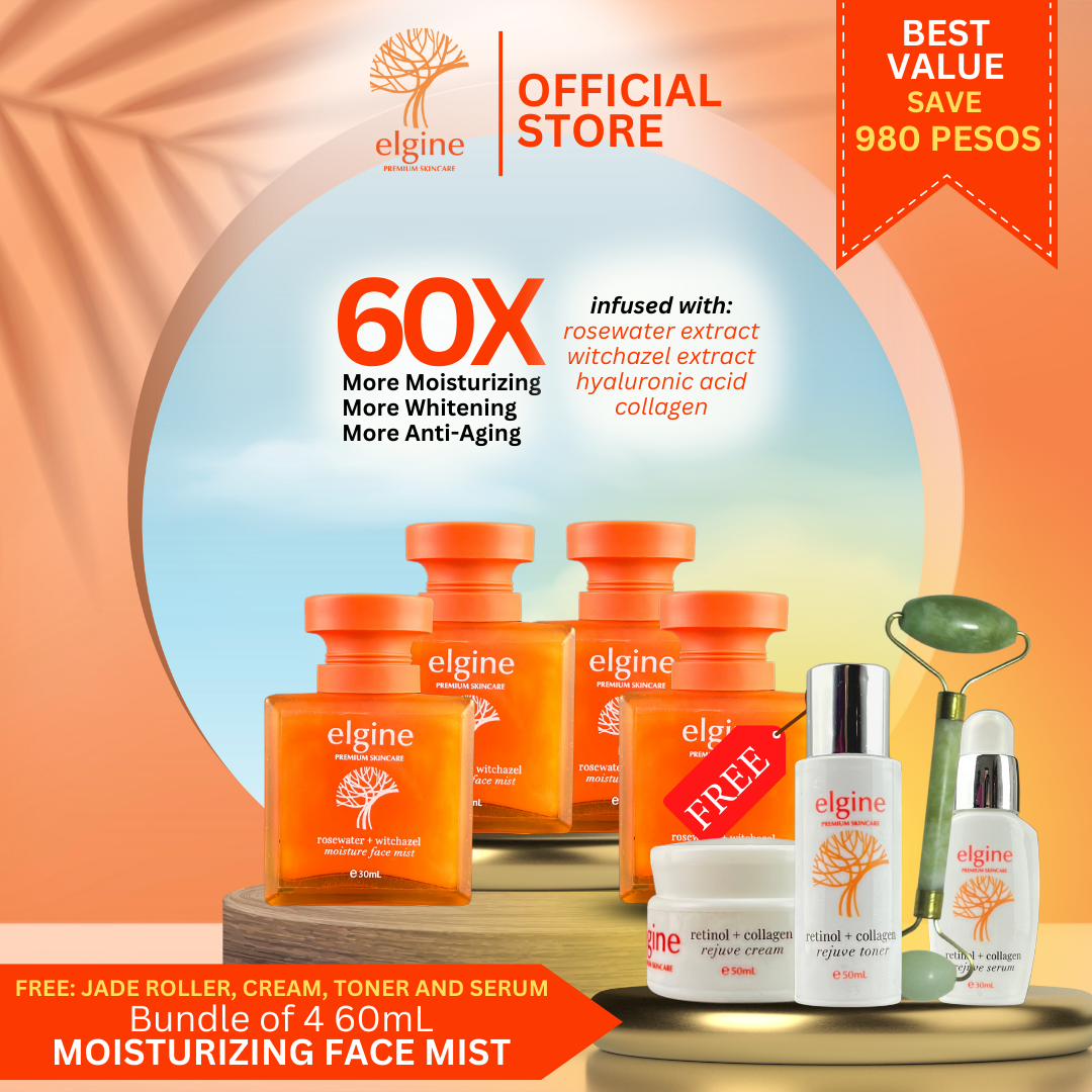 Elgine Premium Face Mist BUY 4 GET 1 FREE SERUM, TONER, CREAM AND JADE ...