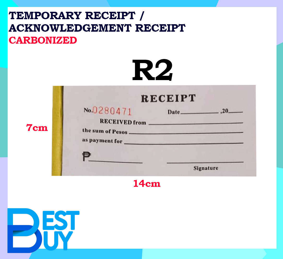 Temporary / acknowledgement Receipt Resibo carbonize 2 ply | Lazada PH