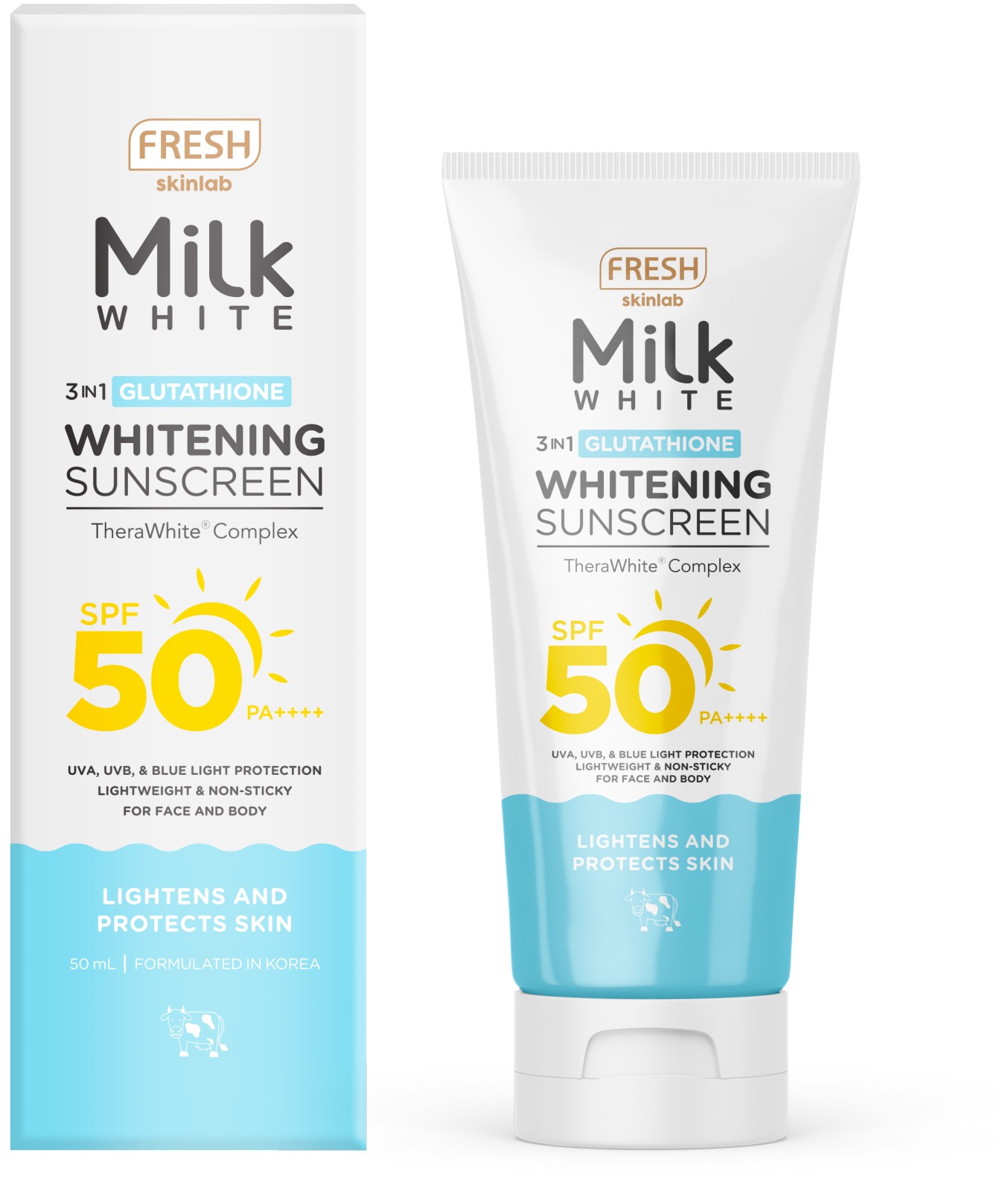 Fresh Skinlab Milk White 3in1 Glutathione Whitening Serum Sunscreen ...