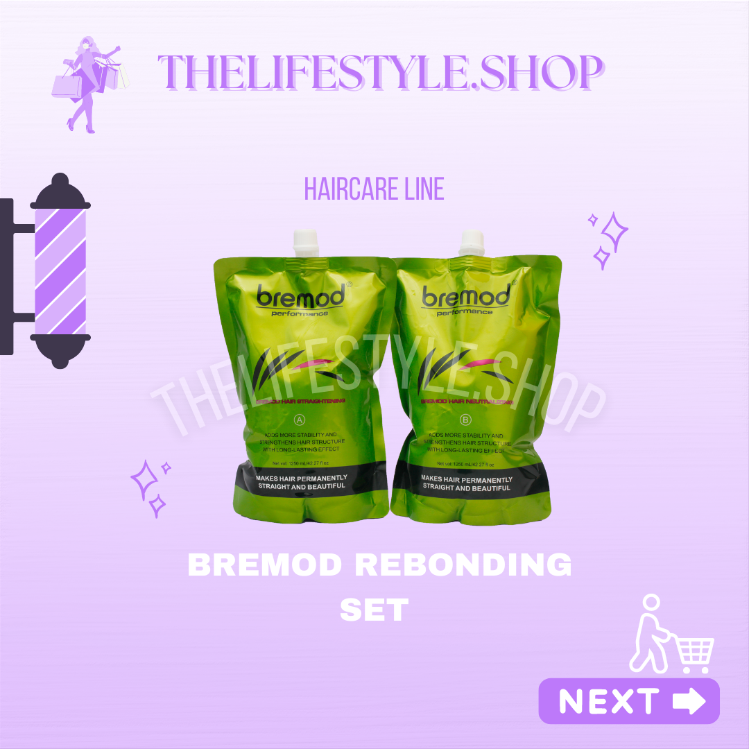Bremod Milk Rebonding Rebond Hair Straightening Set 1250ml from ...