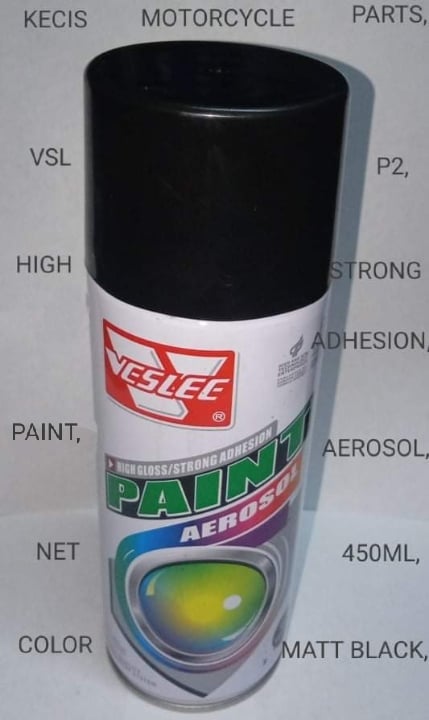SPARY PAINT MATTE BLACK VESLEE AEROSOL 450ML | Lazada PH