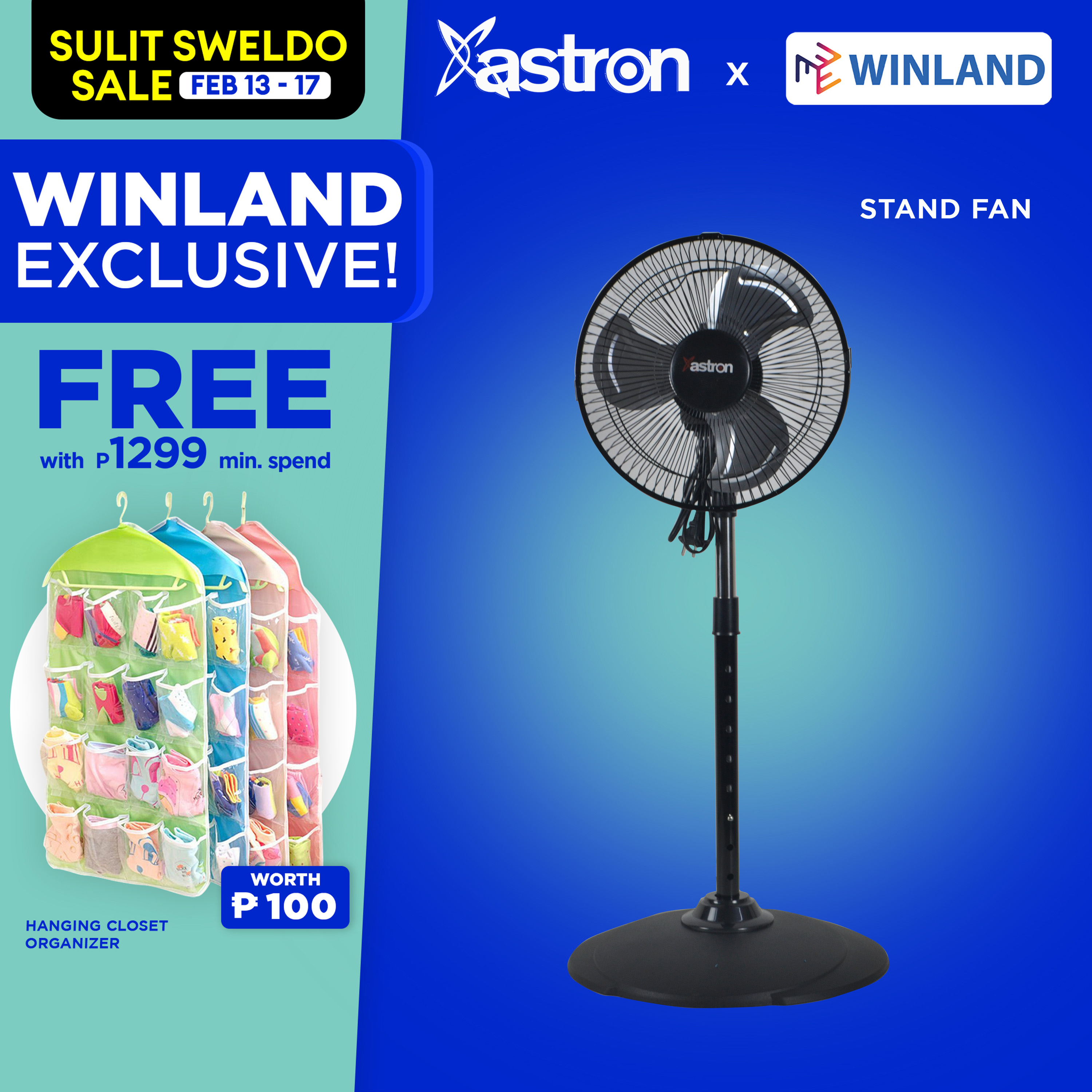 ASTRON by Winland 10 inches Industrial Stand Fan | Electric Fan AVEO ...