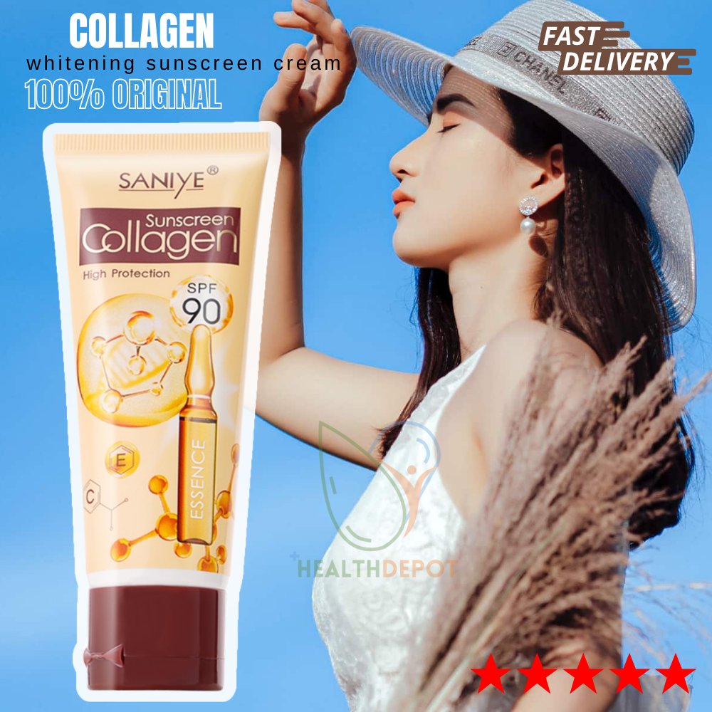 Original SUNSCREEN COLLAGEN SPF 90+ High Sun Protection - Lightweight and Not Greasy ...