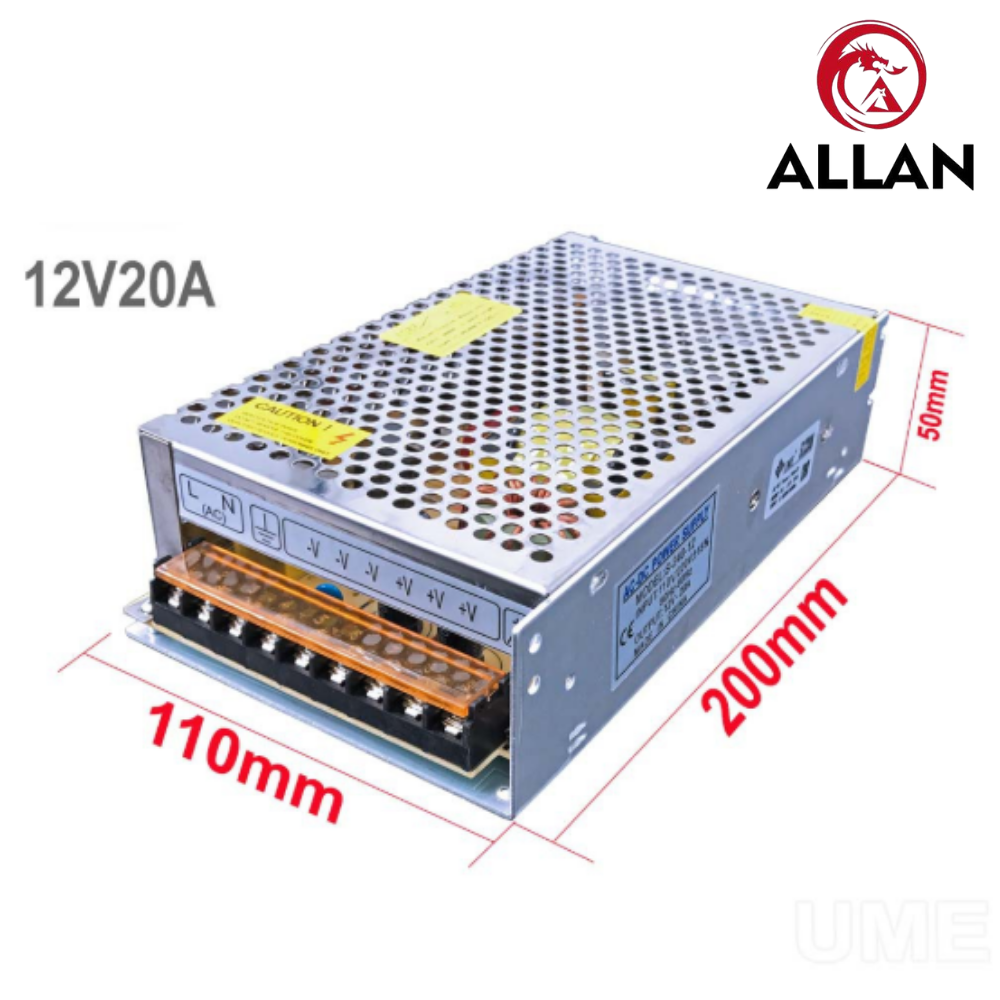 DC 12V 20A Centralize Power Supply CCTV Led Adapter /PSU / Pisowifi ...