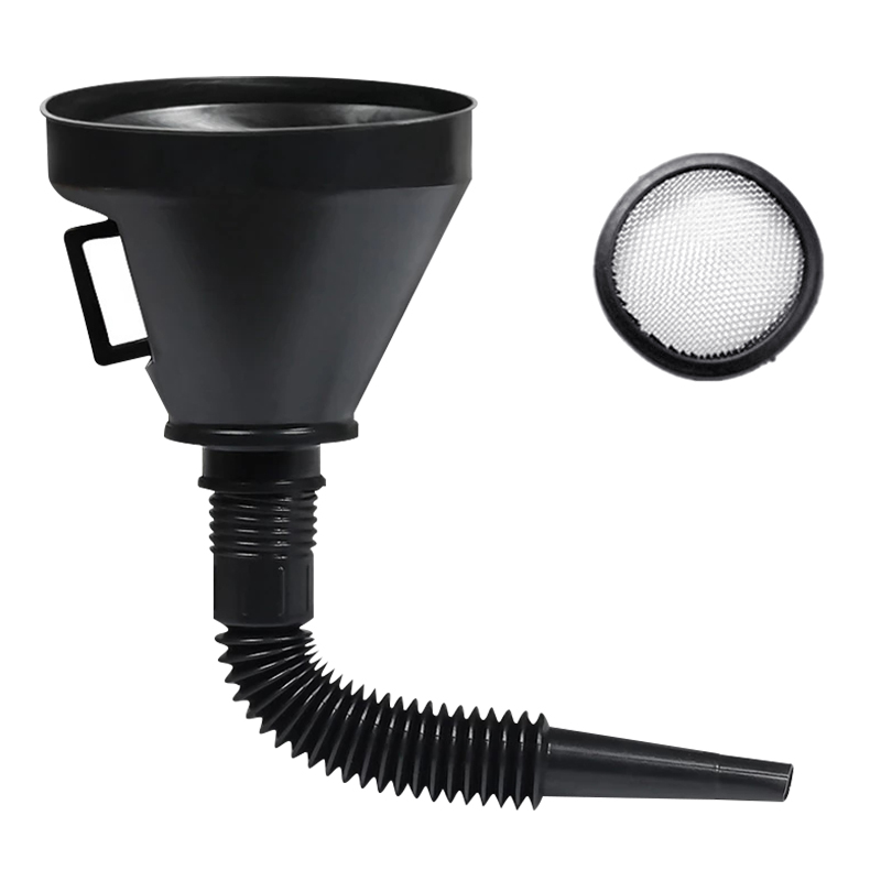 Universal 2 in 1 Plastic Funnel Car Motorcycle Refueling Longer filter ...