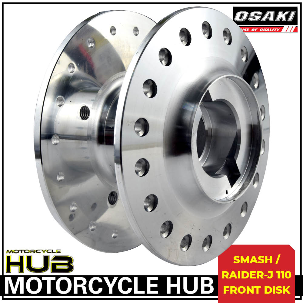 SMASH 115, RAIDER-J 110 Osaki Mirror Chrome Hub (Hub Set / Front Hub ...