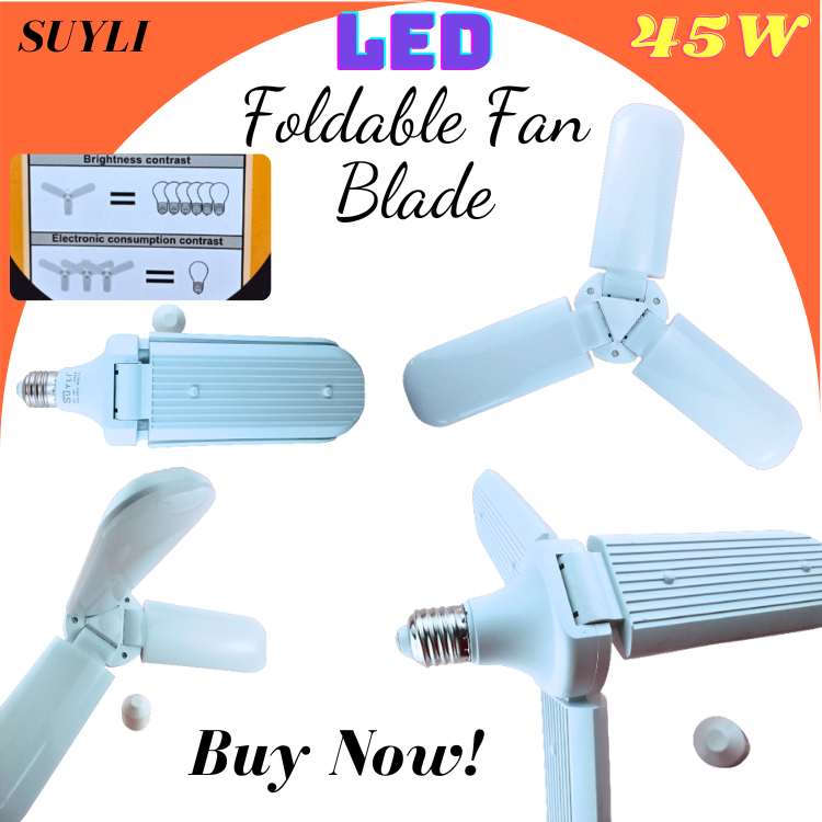 SUYLI LED Bulb FOLDABLE FAN BLADE 45W | Lazada PH