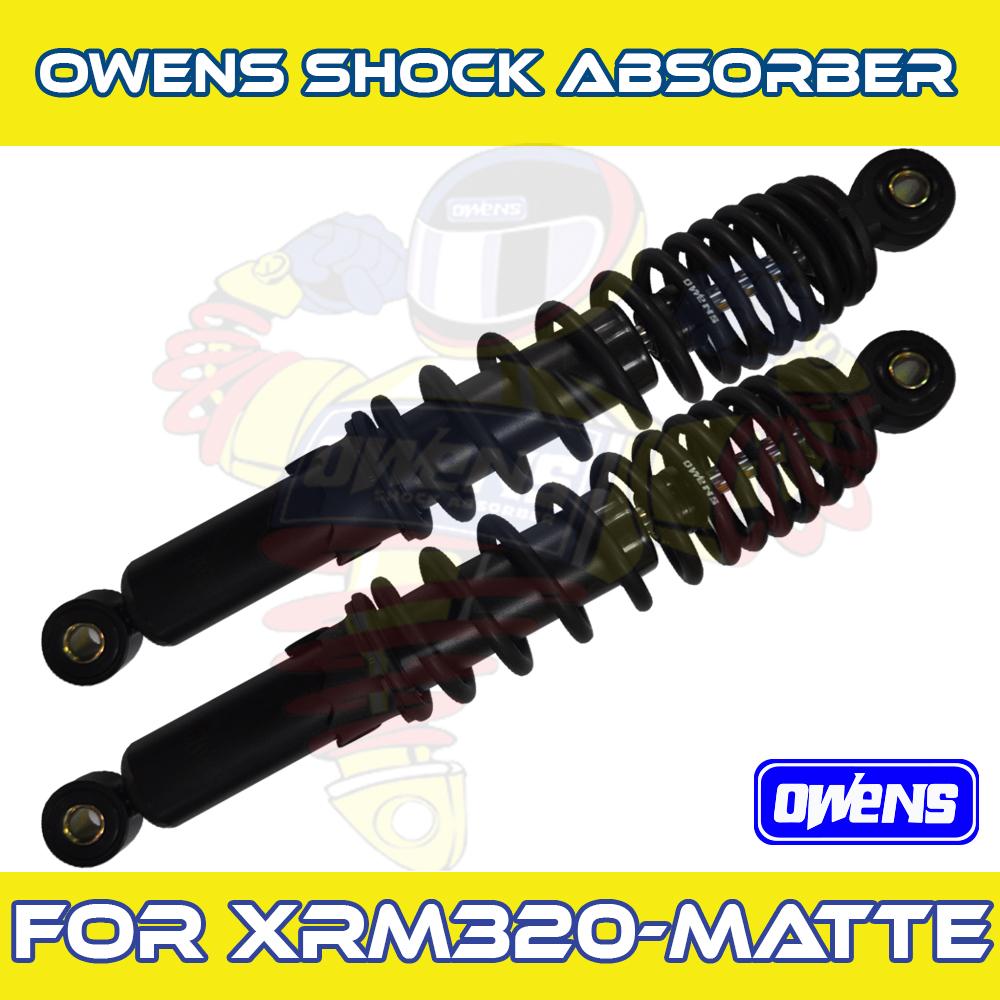 XRM 320MM Matte Black Owens Motorcycle Rear Shock Absorber (Pair ...