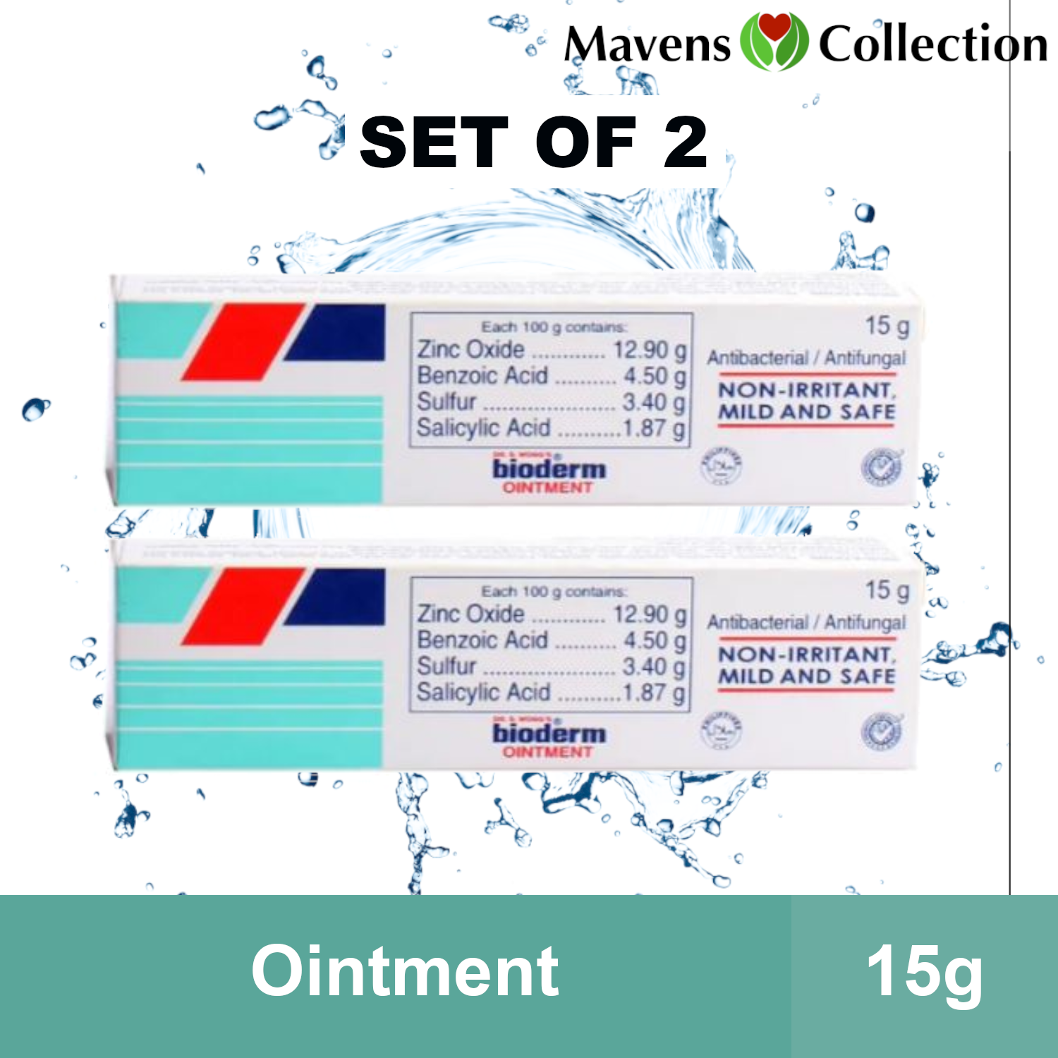 BIODERM 15g Zinc oxide Benzoic Acid Sulfur Salicylic Acid Tube (set of ...