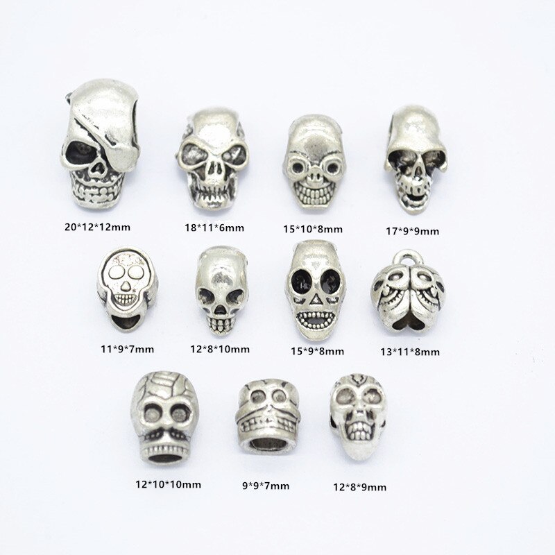 11pcs Mix Metal Skull Viking Hair Dread Braids Dreadlock Beard Beads ...