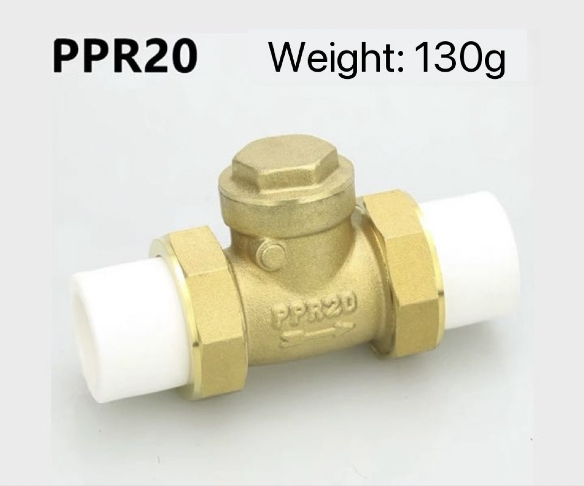 PPR Threaded Brass Check Swing-opening Check Valve Vertical Thermally ...