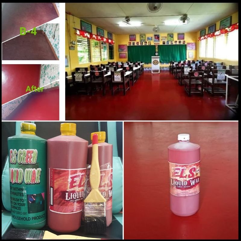 (30 liters) ELS LIQUID FLOOR WAX Free brush kintab sahig Shine liquid ...