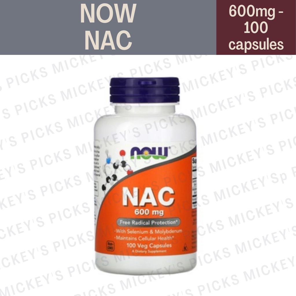 Now NAC, 600 mg, 100/250 Veg Capsules (N-Acetyl Cysteine) | Lazada PH