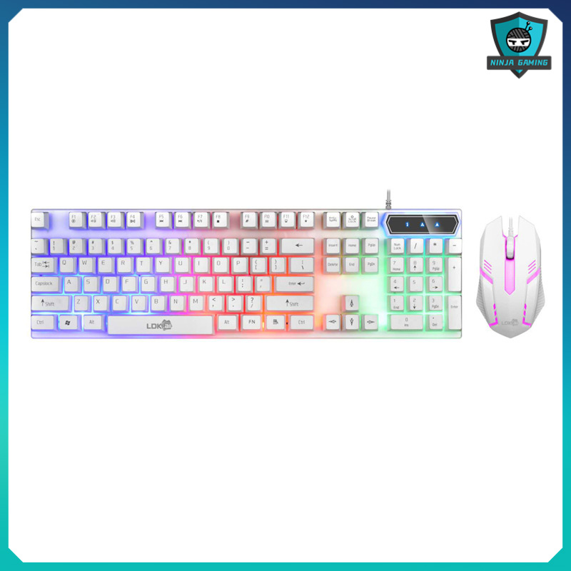 Ninja Gaming Color LED Backlit Competitive Gaming Keyboard and Mouse ...