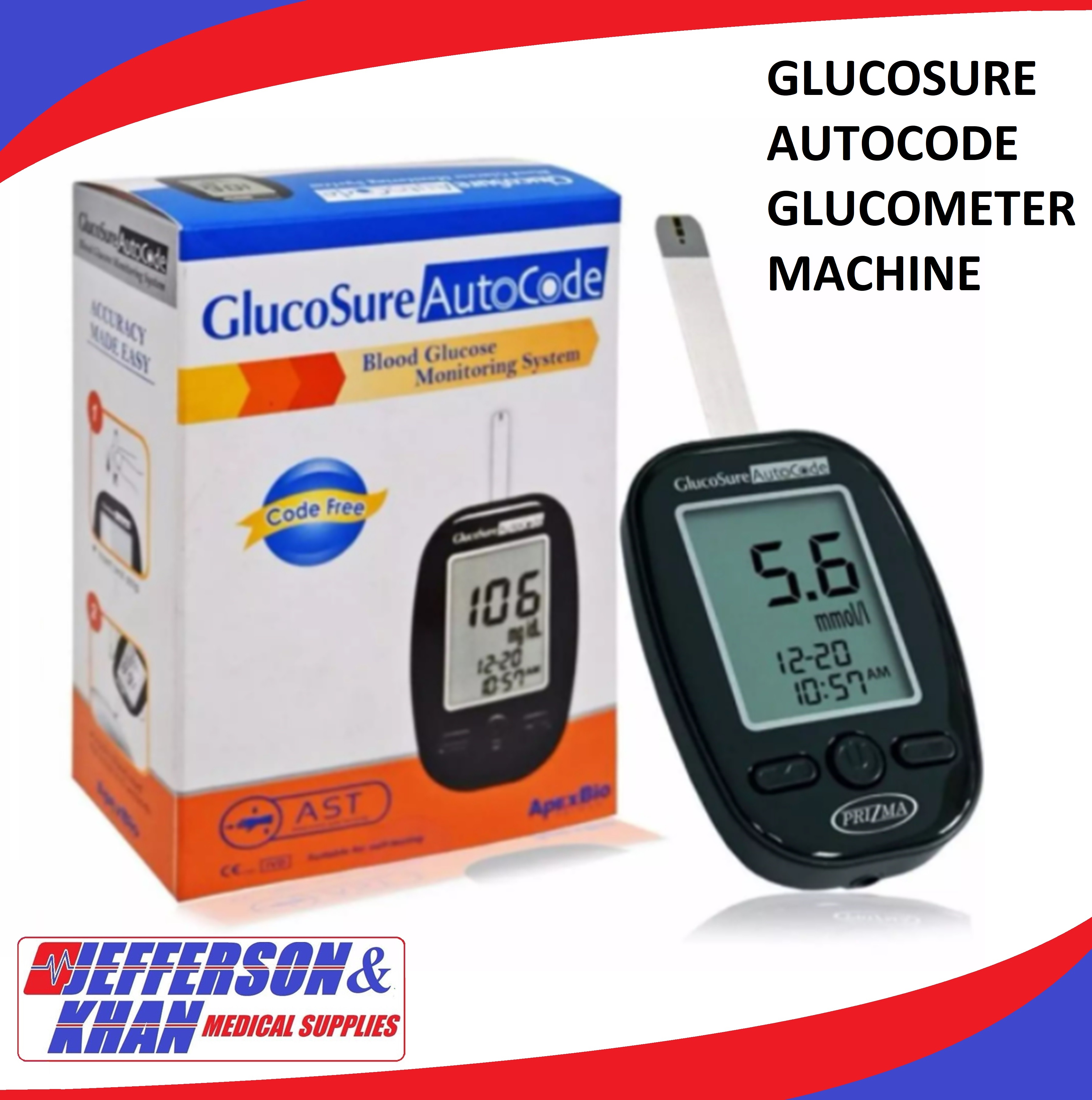 GlucoSure Autocode Blood Monitoring System Glucometer GlucoSure ...