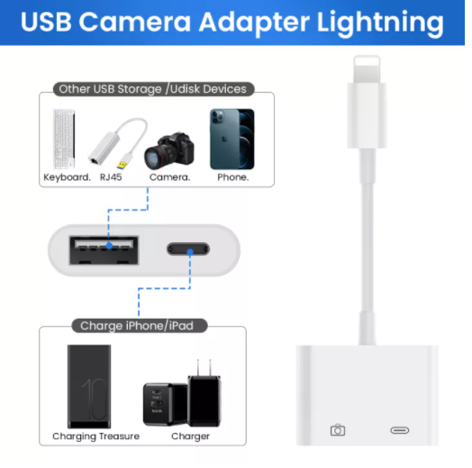 2 In 1 Usb Camera Adapter Usb 30 Otg Cable Adapter With Usb Power 8095