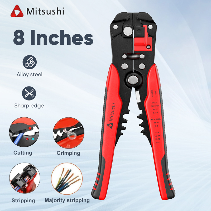 Mitsushi 7 inches 3 In 1 Wire Stripper Electrical with Cable Cutter ...