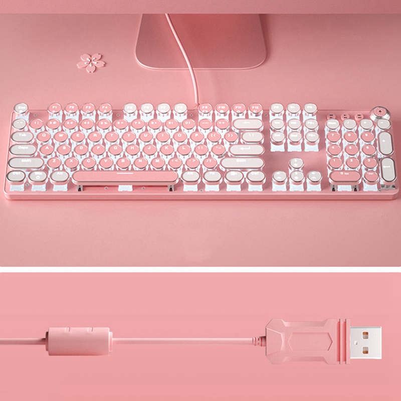 B.O.W Wired Gaming Mechanical Keyboard 104-Key Round Keys 9 Kinds of ...