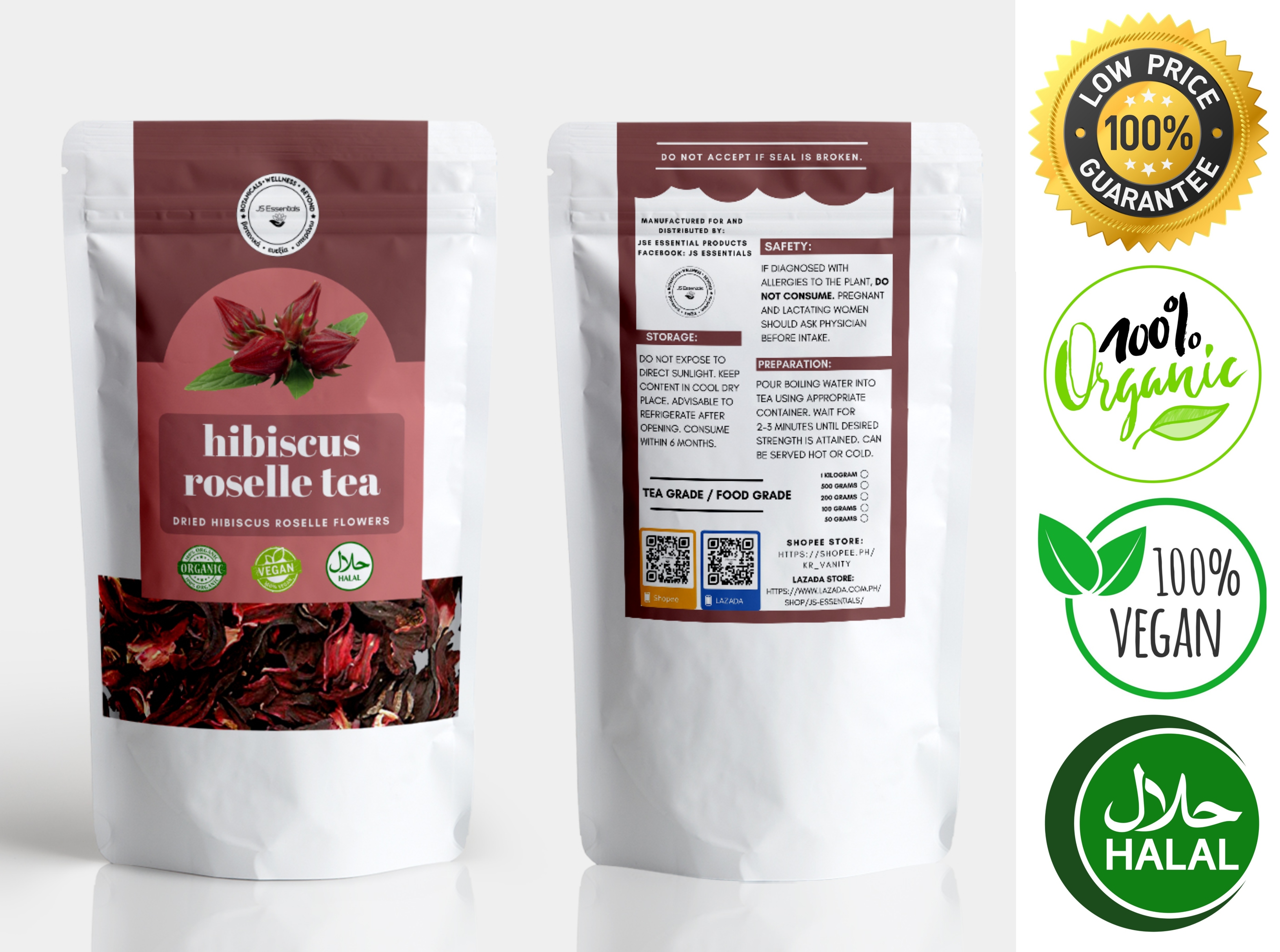 Hibiscus Roselle Flower Tea Dried Hibiscus Flowers Organic | Lazada PH