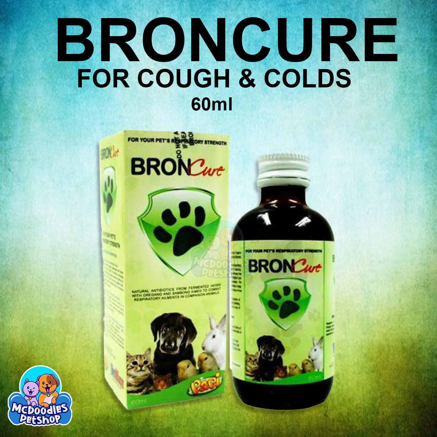 Papi Broncure Cough & Cold Medicine for pets 60ml | Lazada PH