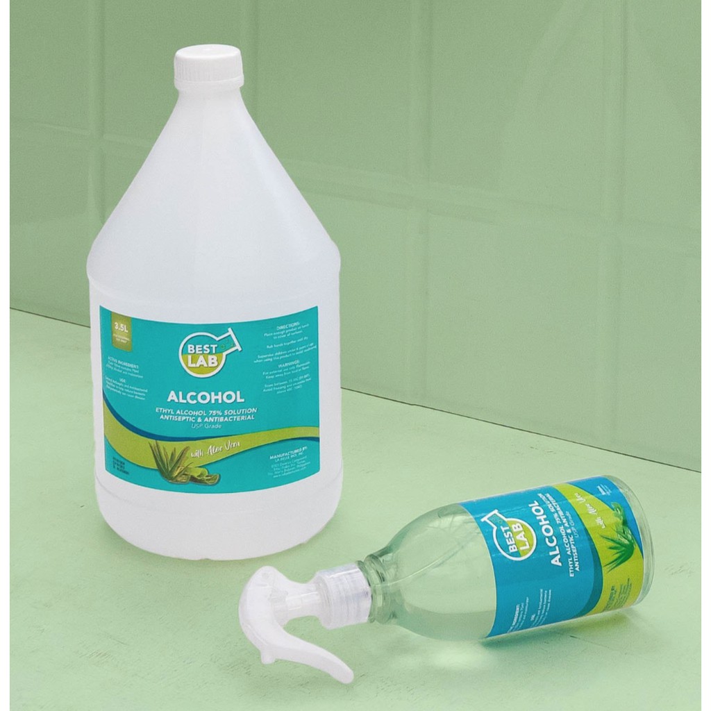 BestLab 75% Ethyl Alcohol with Aloe Vera 3.5L | Lazada PH
