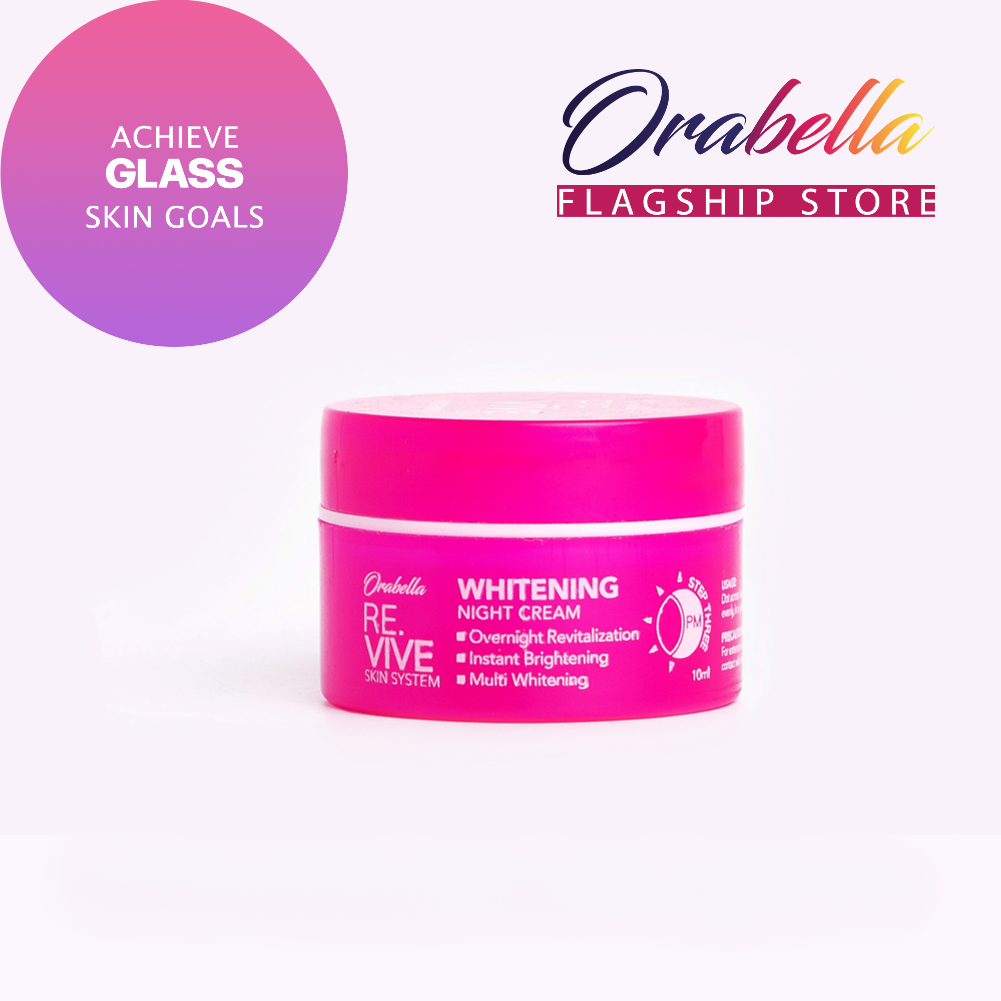 ORABELLA RE.VIVE NIGHT CREAM 10ml x1pc [ WHITENING Brightening Natural ...