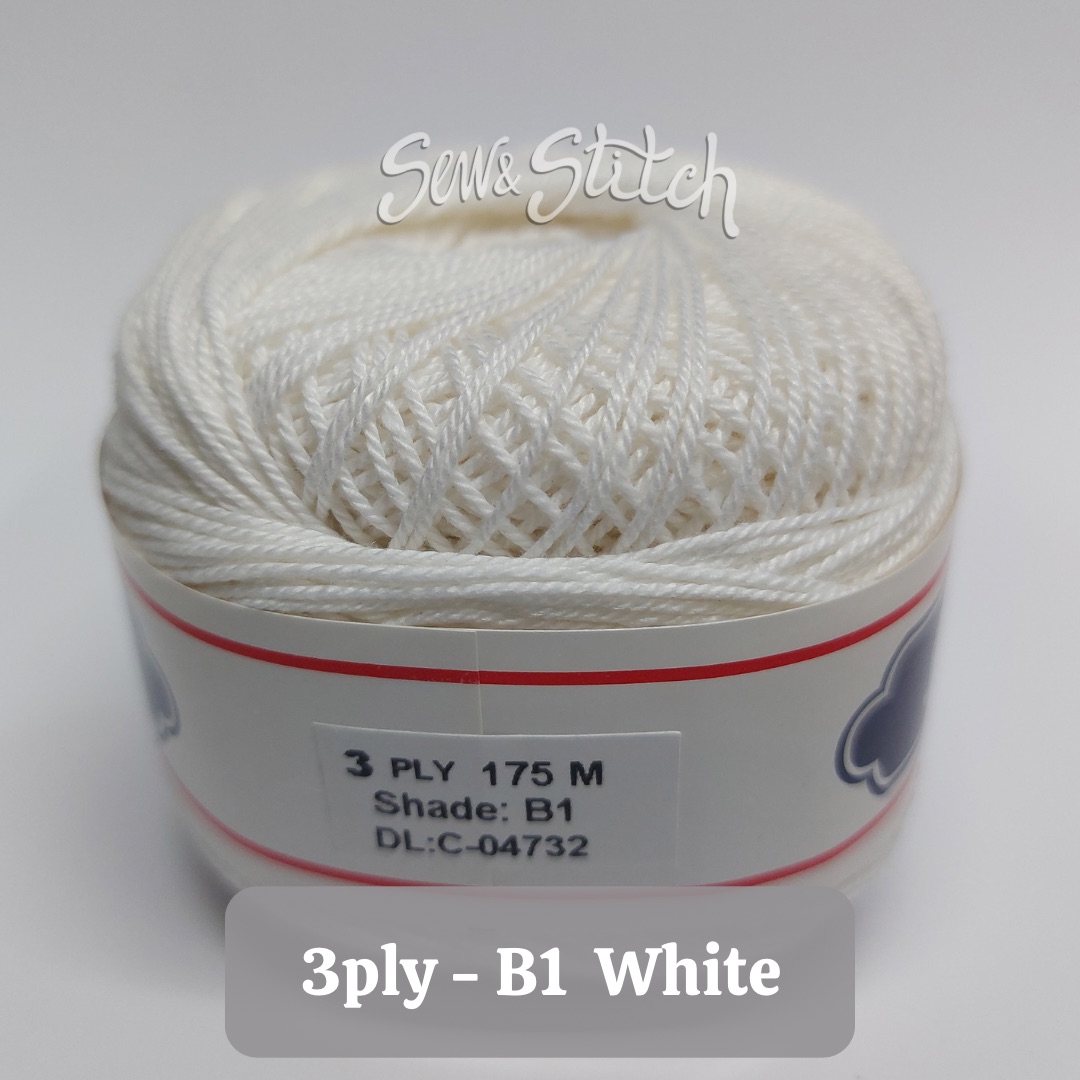 3ply Monaco Mercerized Cotton Yarn / Crochet Thread (200g) Cone ...
